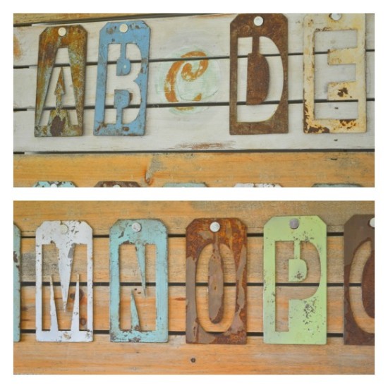 Here is my supplies used to create the letters: