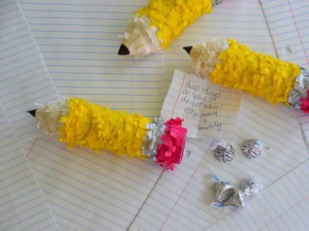 To “bust” the piñata, just punch through the top of the eraser with ...